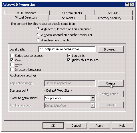 Astrow Web Manual Installation on Windows Server 2003
